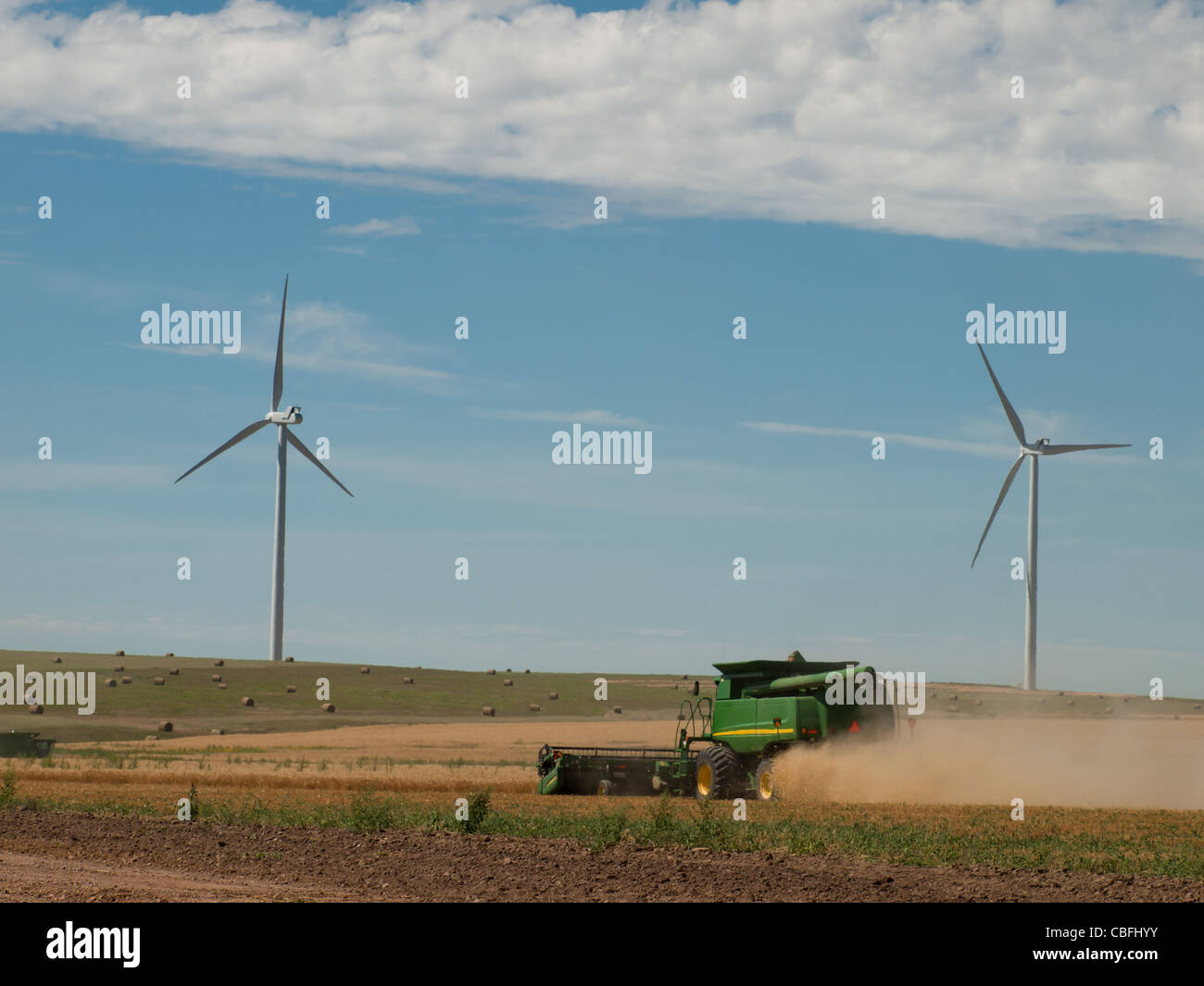 Wind turbines farm in Eastern Colorado Stock Photo - Alamy