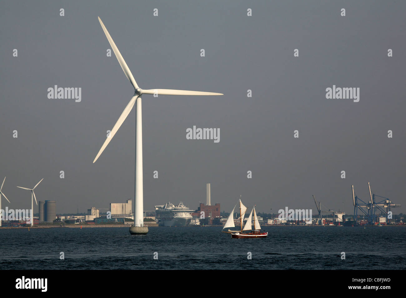 Denmark, wind turbine Stock Photo - Alamy