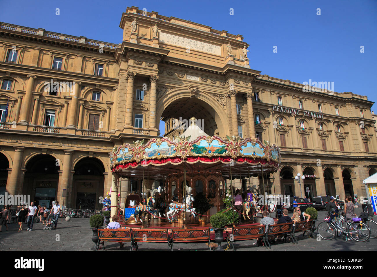 Tuscany florence piazza hi-res stock photography and images - Alamy