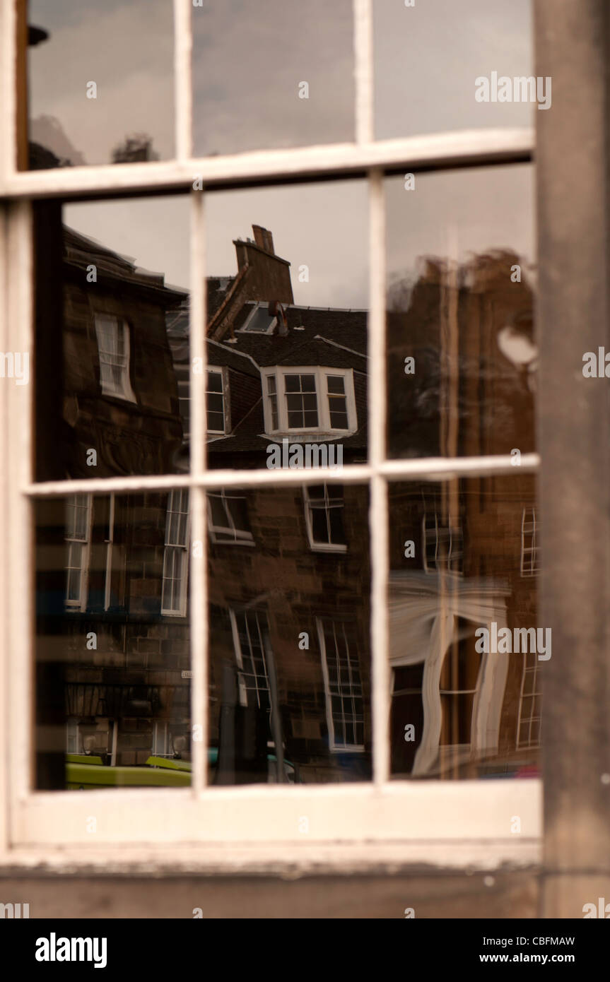 Reflex on a Edinburgh window Stock Photo - Alamy