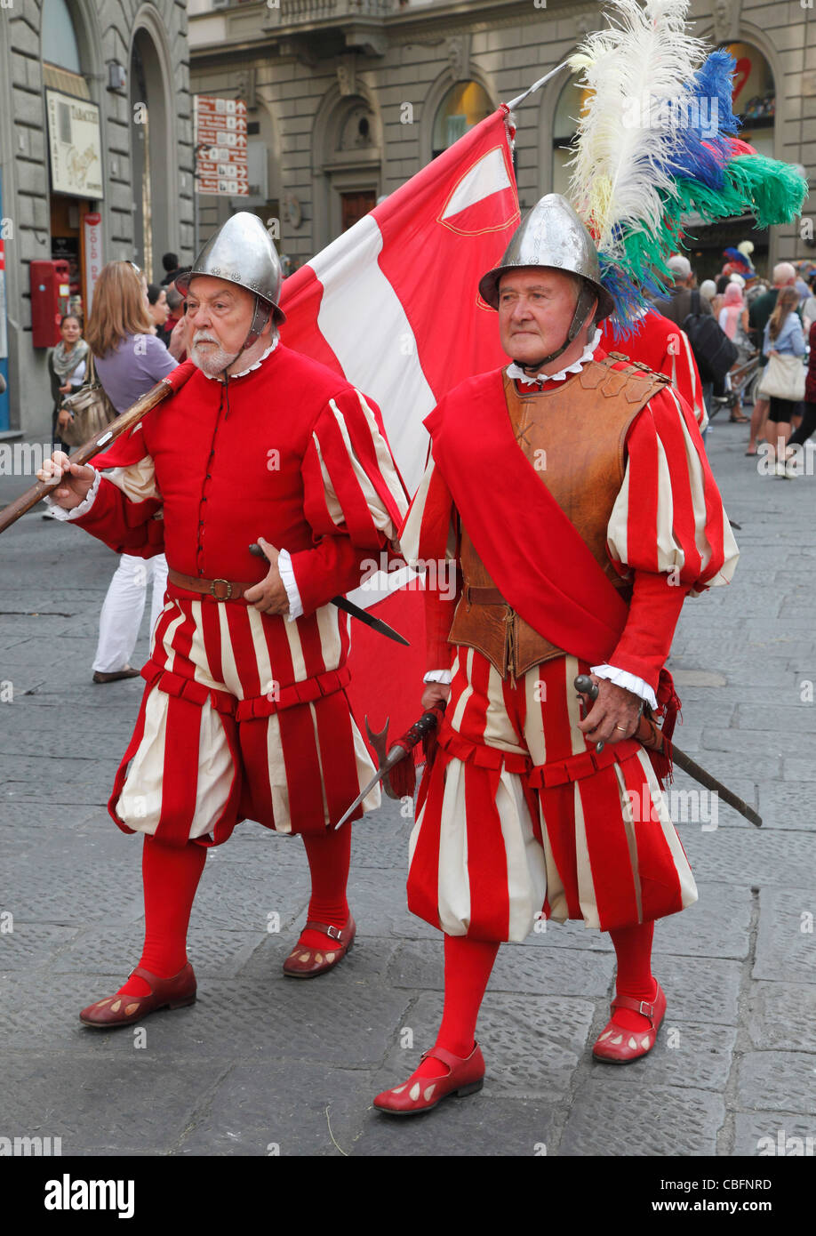Italy, Tuscany, Florence, procession, people, historical costumes Stock ...