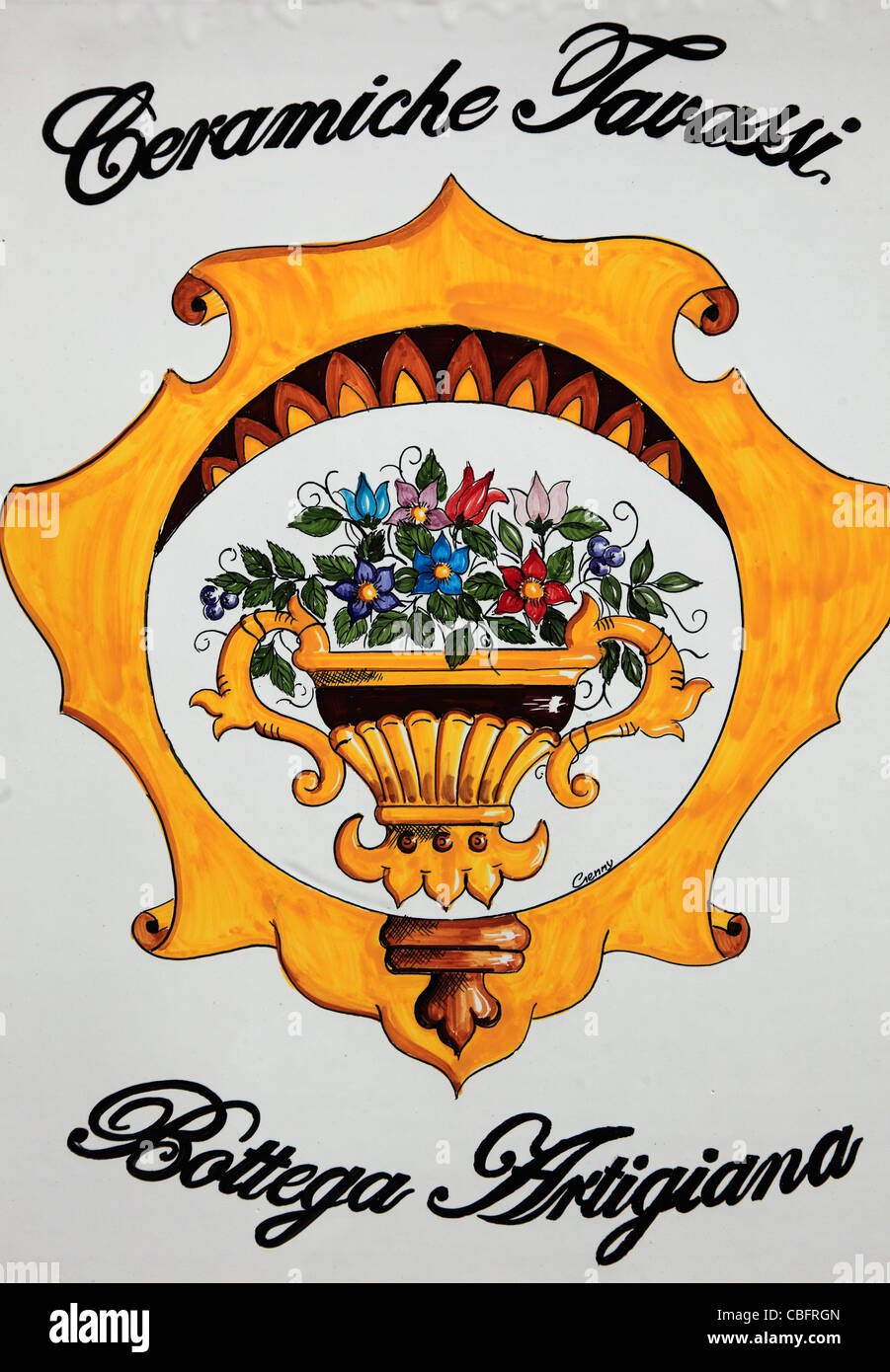 Italy, Campania, Capri, ceramics shop sign Stock Photo - Alamy