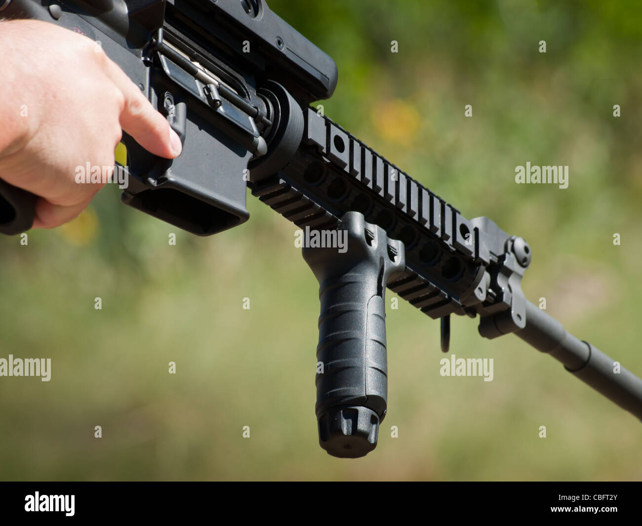 Firearm AR-15 for target shooting Stock Photo - Alamy