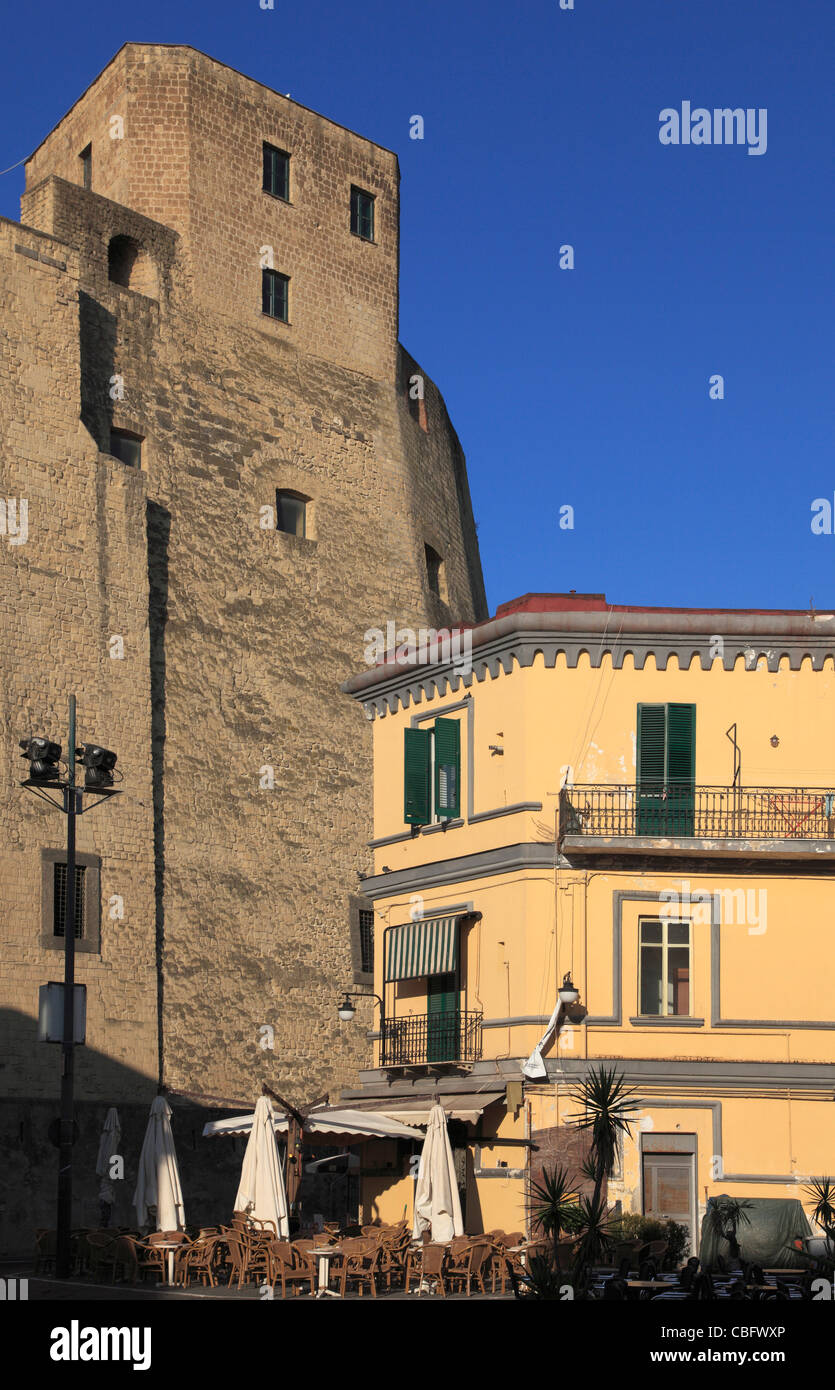 Italy, Campania, Naples, Castel dell Ovo, castle, Santa Lucia, Borgo ...