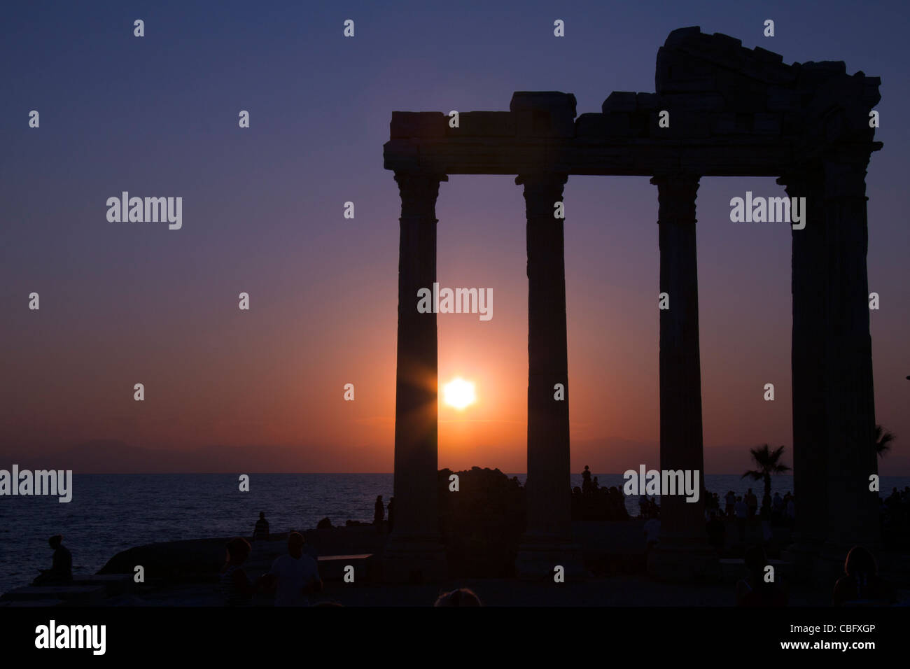 The Temple of Apollo at sunset, Side, Turkey Stock Photo - Alamy