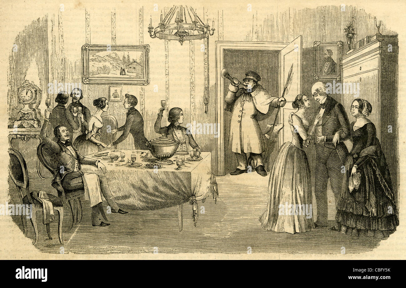 New years celebration 1850s hi-res stock photography and images - Alamy