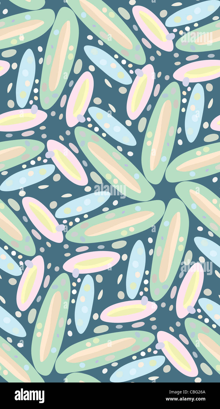 Floral and dew drop shapes in a seamless background pattern Stock Photo ...