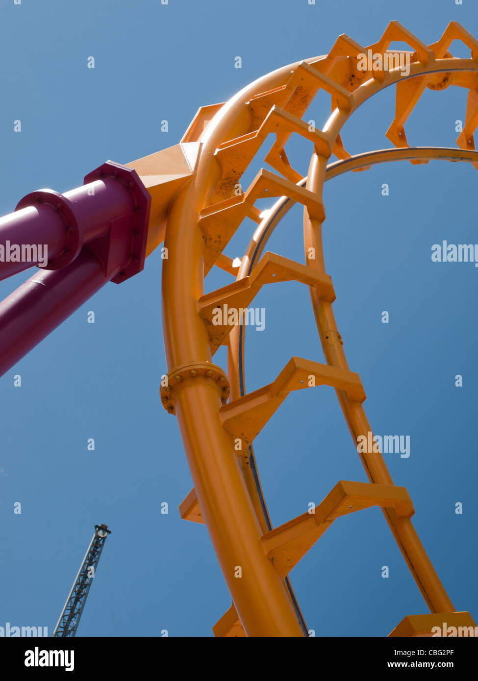 Roller coaster at the Elitch Gardens Theme Park in Denver, Colorado ...