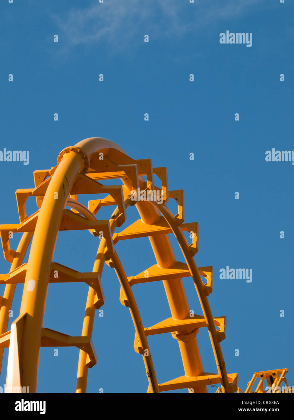 Roller coaster at the Elitch Gardens Theme Park in Denver, Colorado ...