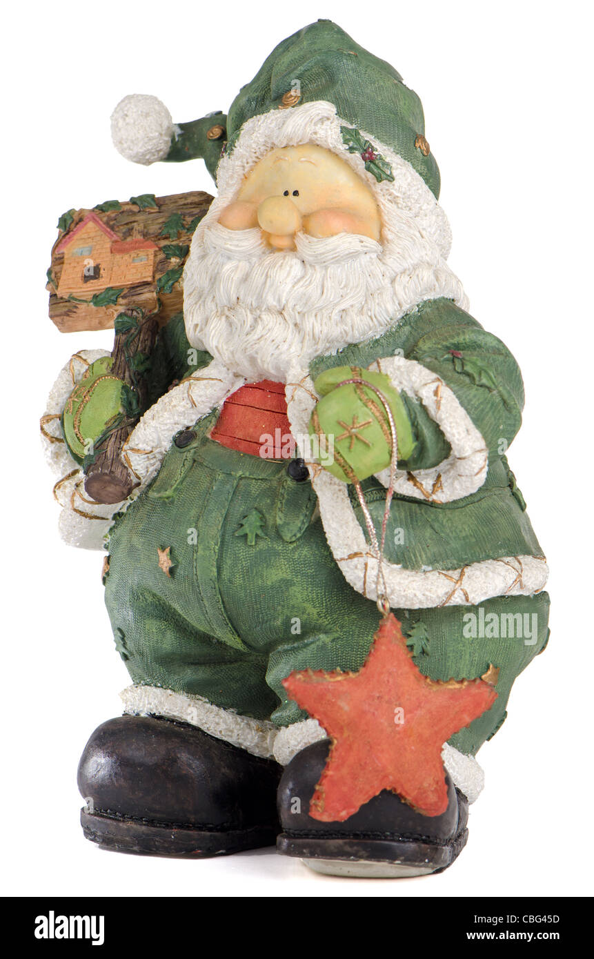 Ceramic Santa Claus isolated on white background Stock Photo - Alamy