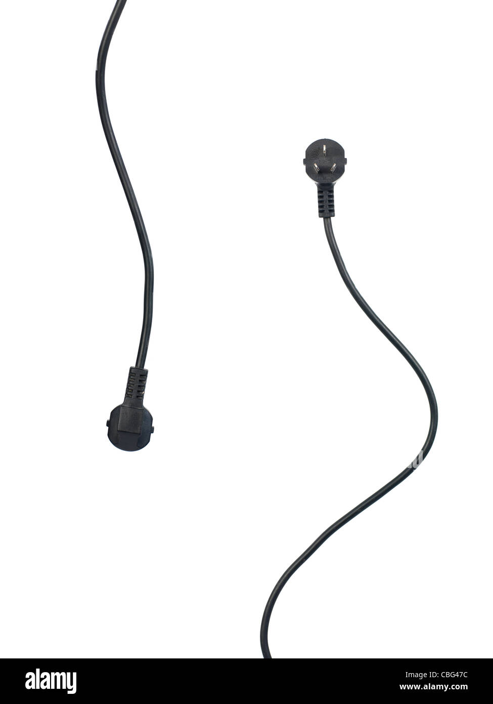 A power cord used conceptually on a white background Stock Photo - Alamy