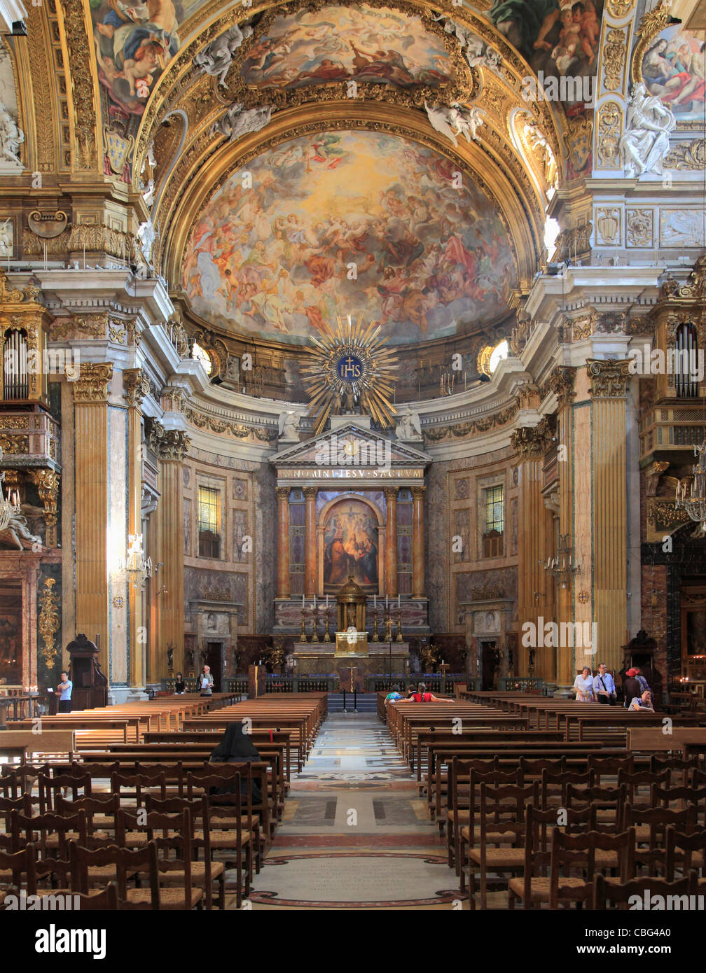Italy, Lazio, Rome, Church of the Gesu, interior Stock Photo - Alamy