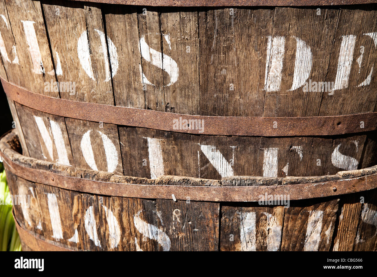 Wooden historic barrels Stock Photo - Alamy