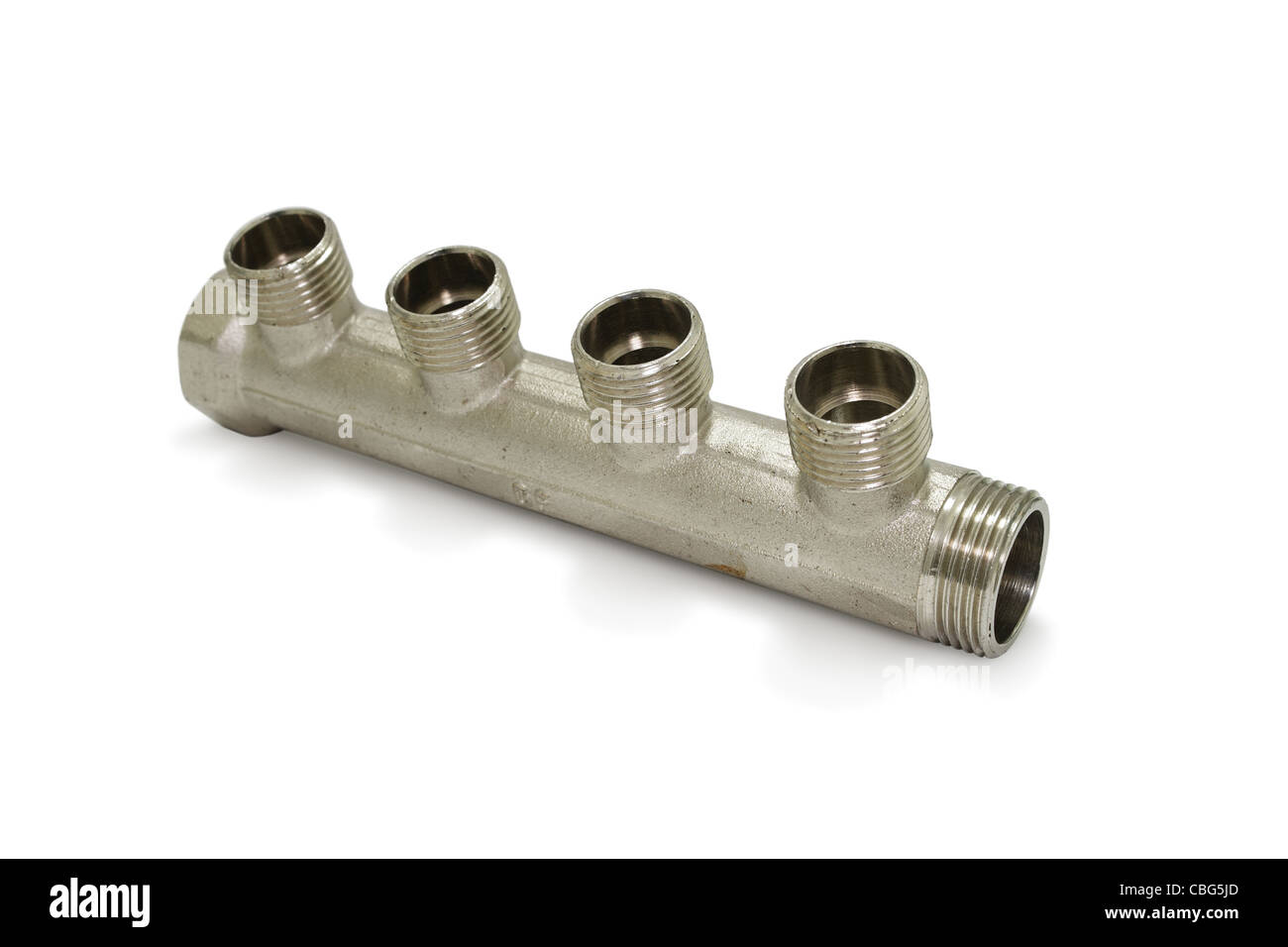 isolated, technology, metal, round, component, connector, circular ...