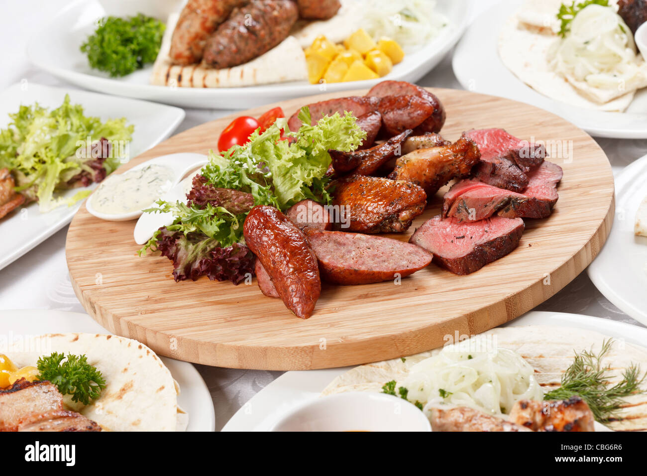 party with tasty dishes Stock Photo - Alamy