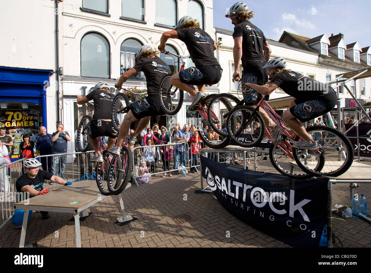 Isle of Wight cycling festival Stunt Rider mountain bike multiple ...
