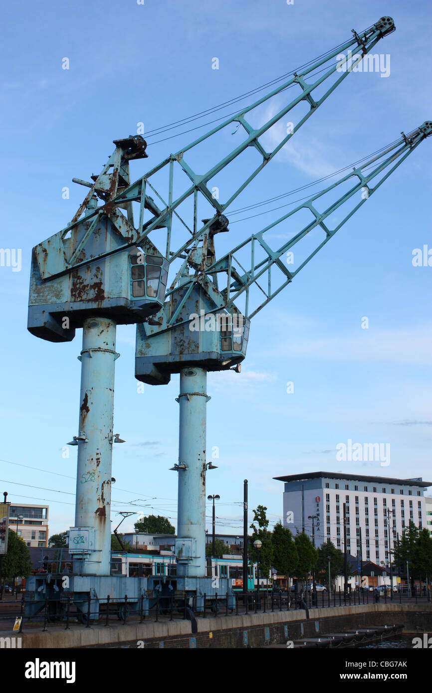 Former Docks Cranes, Salford Quays - historical photograph - they are ...