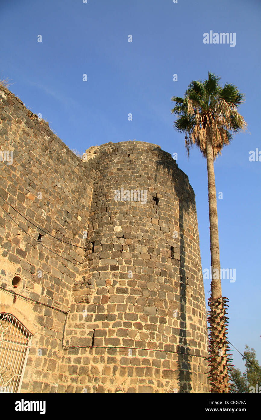 Israel, Sea of Galilee, Tiberias Fortress built in 1745 by the son of ...
