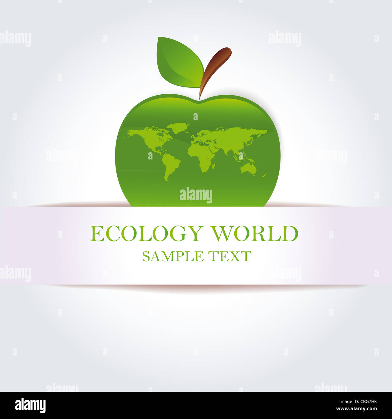 Apple as ecology world Stock Photo - Alamy