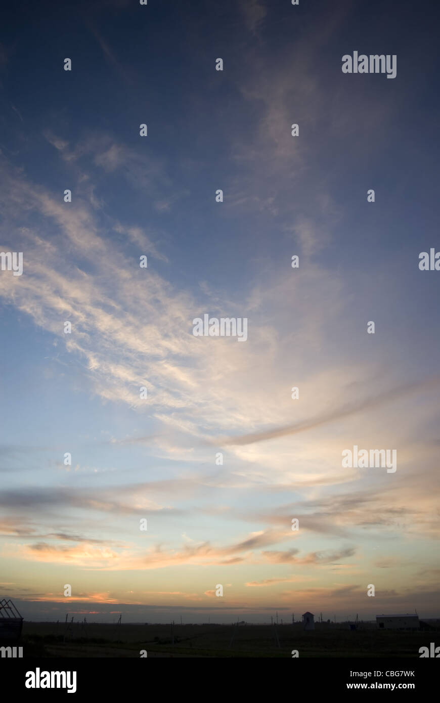 Evening sunset sky Stock Photo - Alamy
