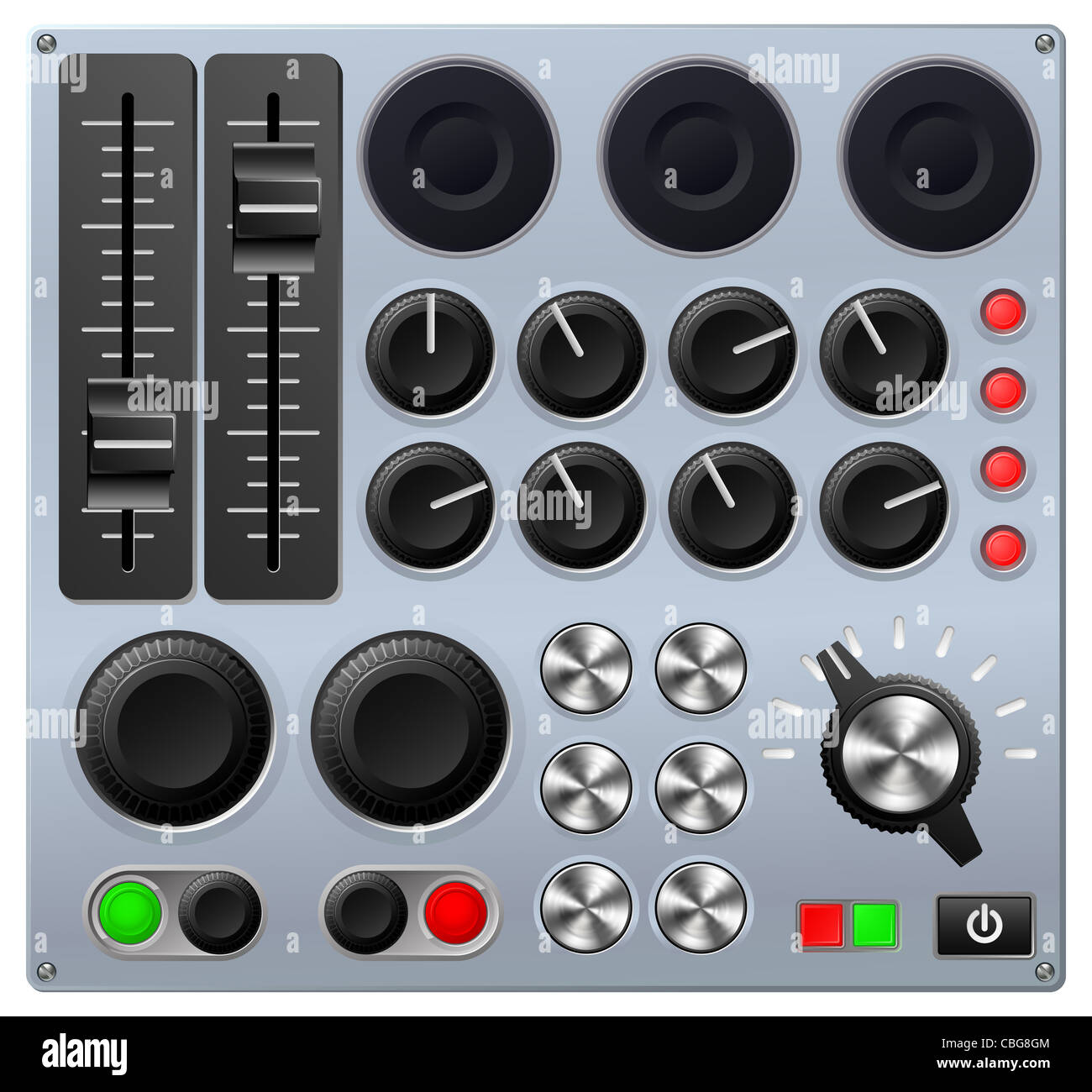 Audio mixing console computer Cut Out Stock Images & Pictures - Alamy