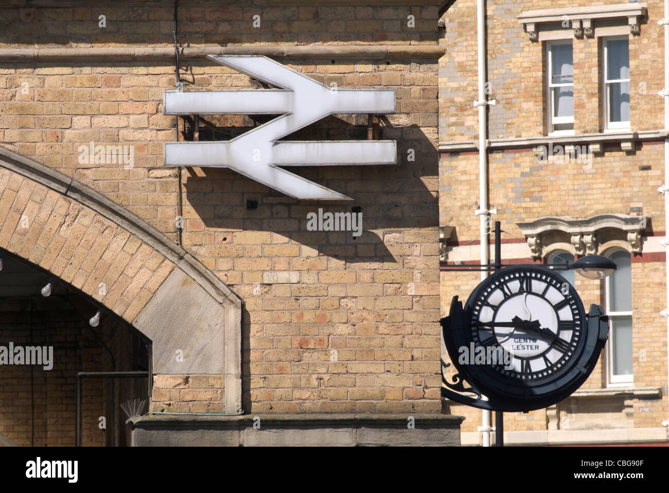 The old British rail inter city sign at York main line station just ...