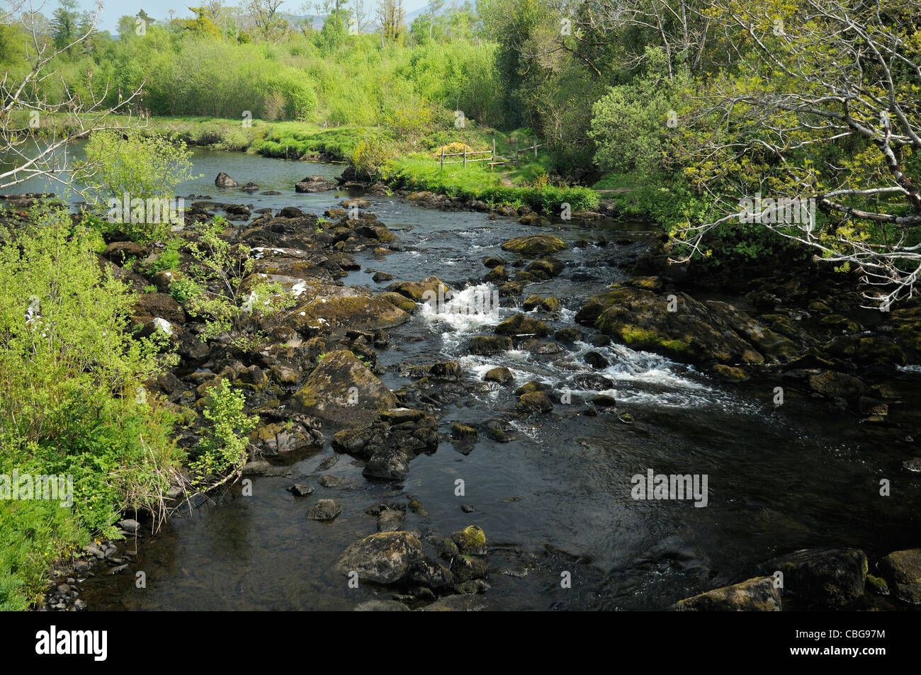 Upper Caragh River at Blackstones Bridge, Dromdoory, Glencar Co. Kerry ...