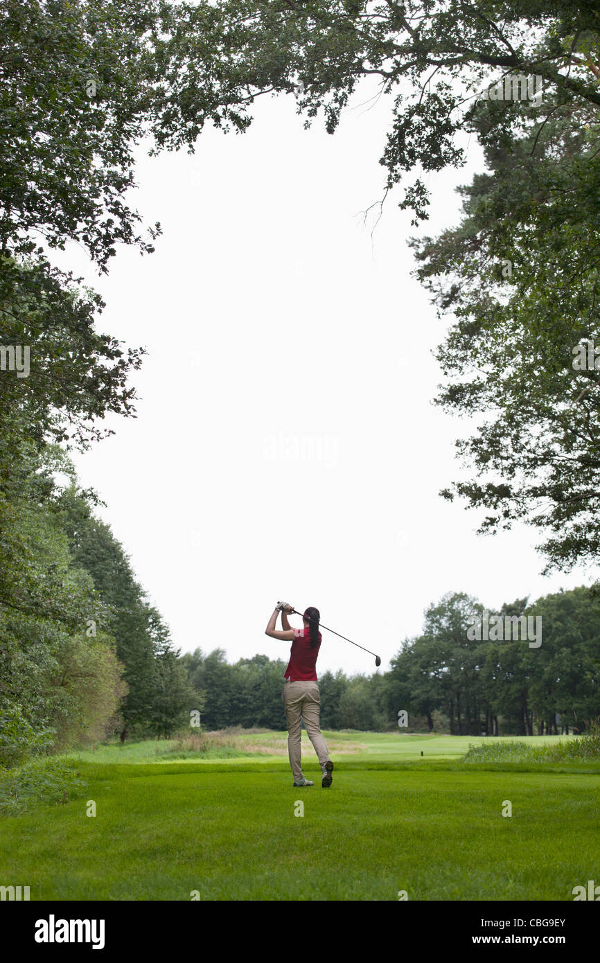 Female Golfer Rear View High Resolution Stock Photography and Images ...