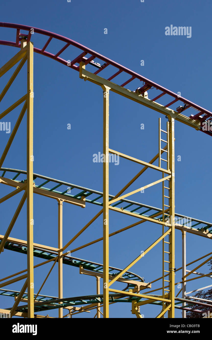 Part of a roller coaster, low angle view, close-up Stock Photo - Alamy