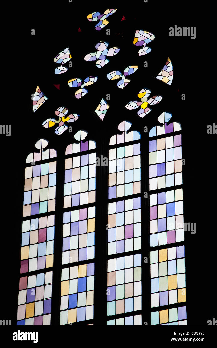 A stained glass window, close-up Stock Photo - Alamy
