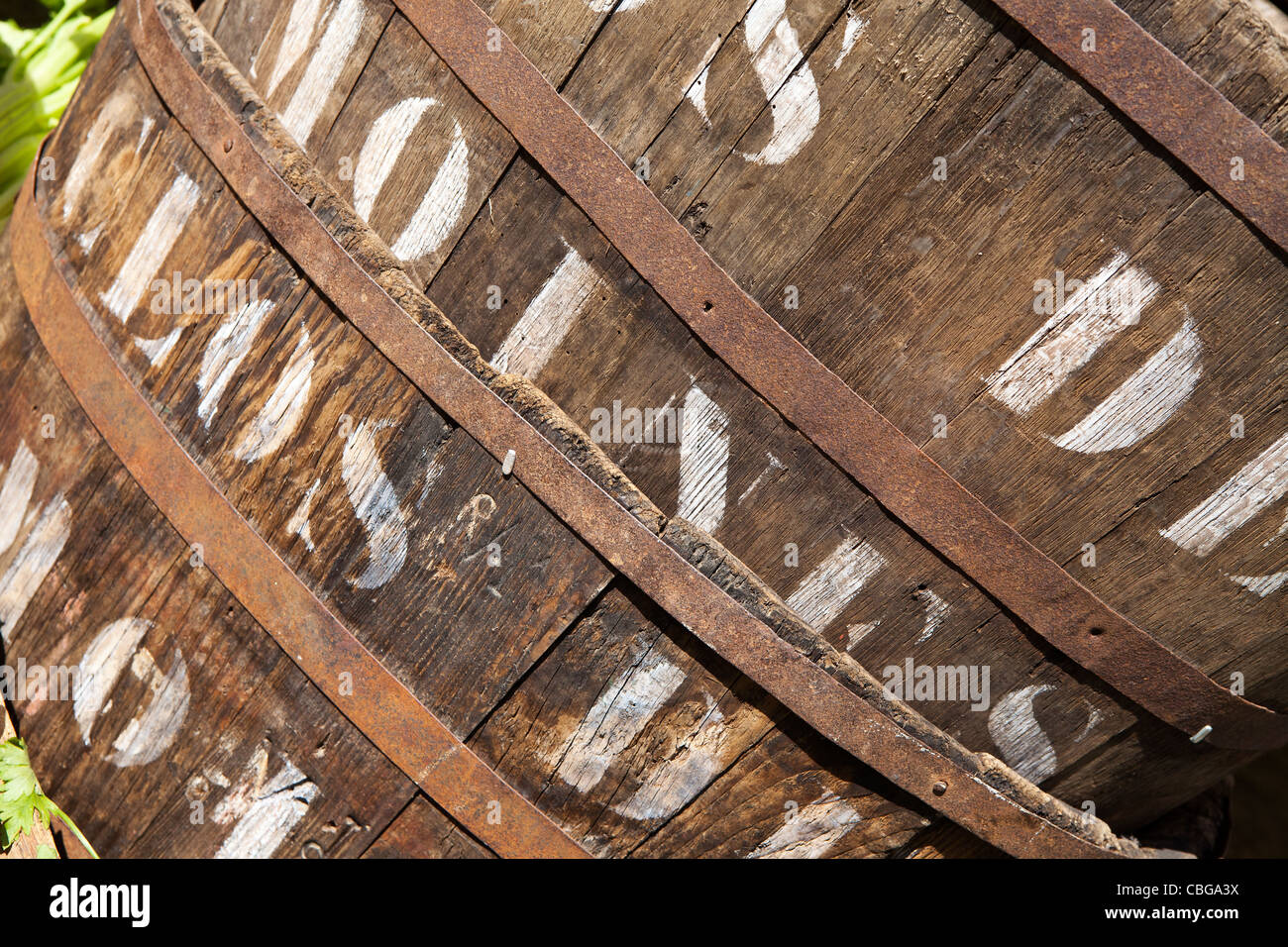 Wooden historic barrels Stock Photo - Alamy