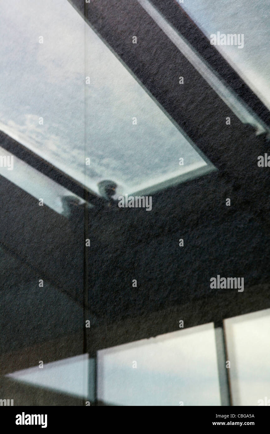 Building ceiling and skylight scene in a reflection Stock Photo - Alamy