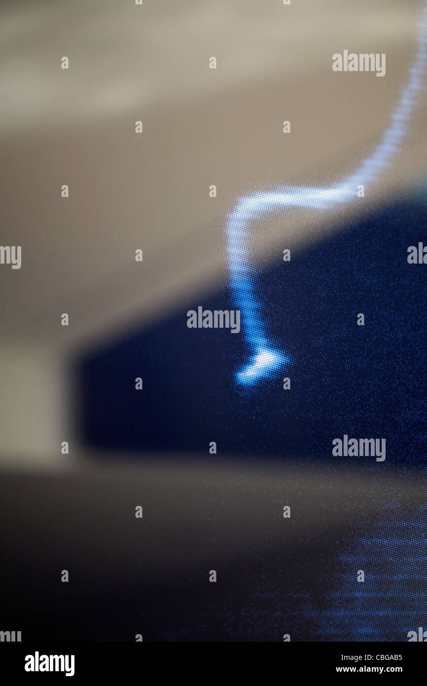 Blue refracted light with ceiling and window in background Stock Photo ...