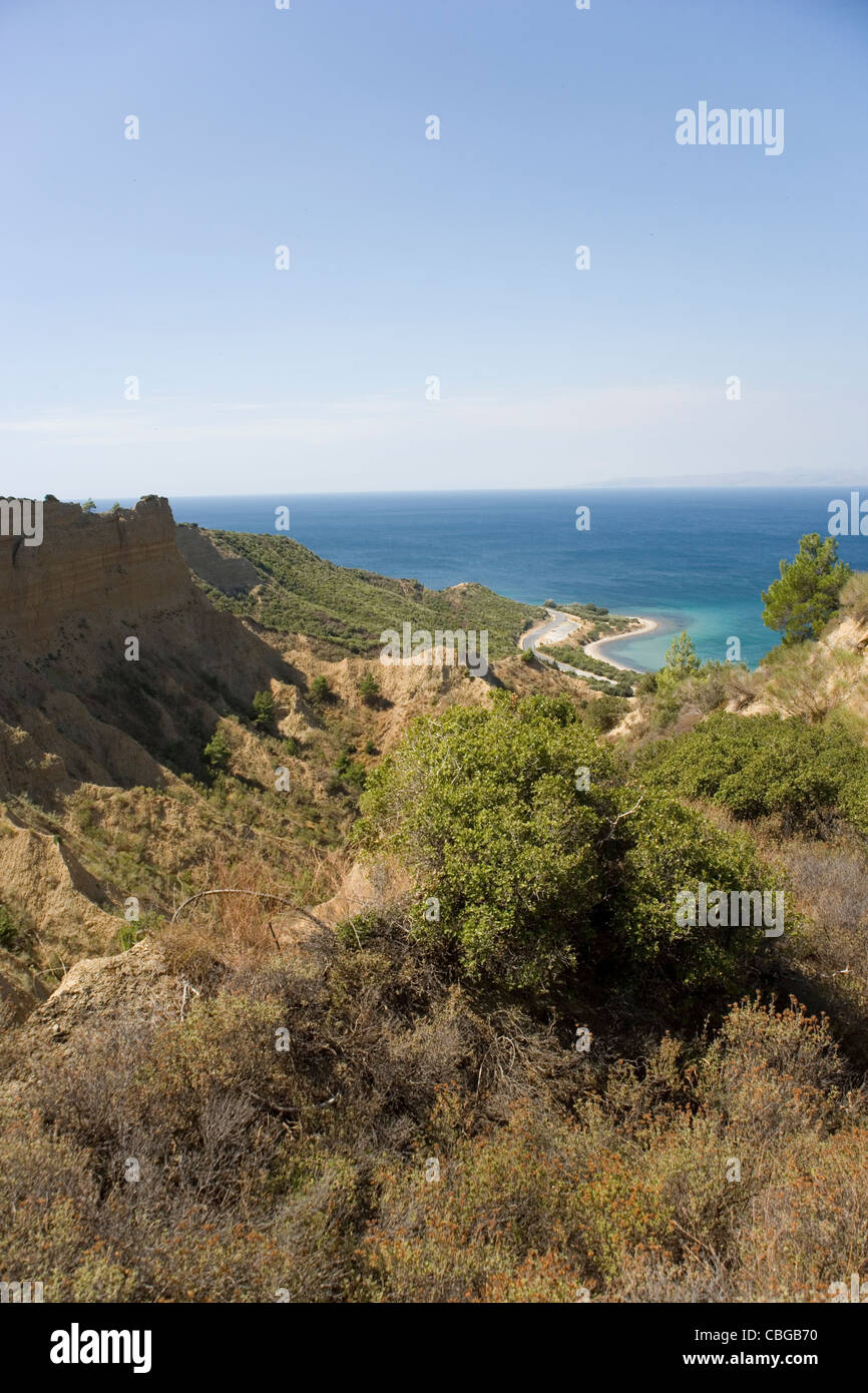 Anzac Cove from Walker's Ridgein the Anzac area of Gallipoli Stock ...