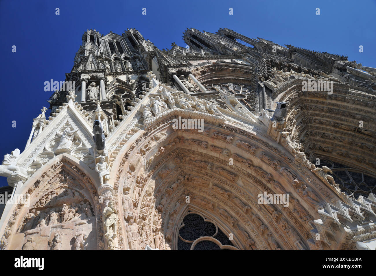 Gothic Reims Notre Dame Cathedral - Our Lady of Rheims - in the ...