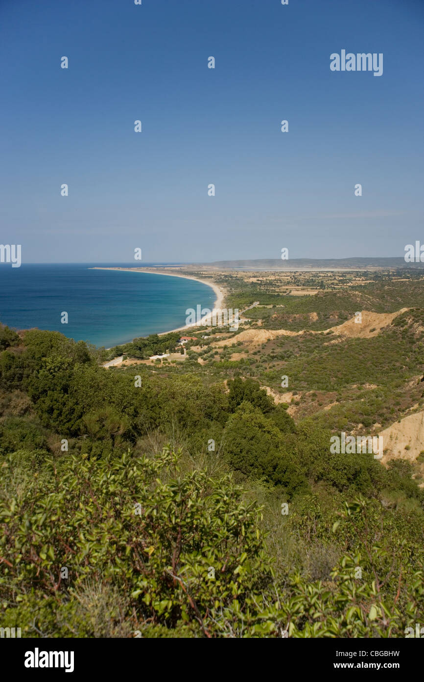 Suvla Bay from Walker's Ridge in the Anzac area of Gallipoli Stock ...