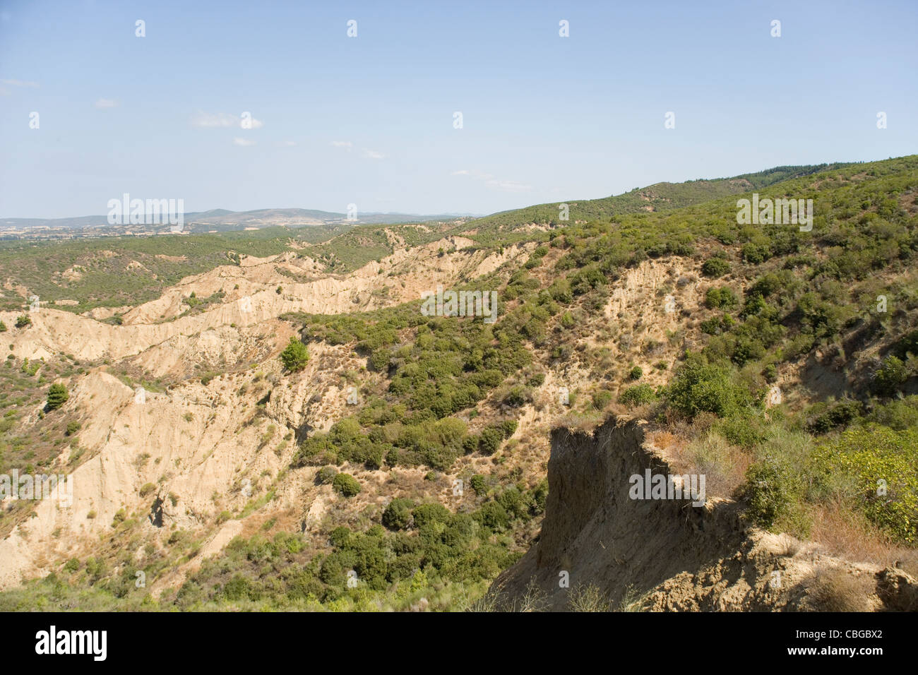 Looking North from Walkers Ridge in the Anzac area of Gallipoli, Turkey ...