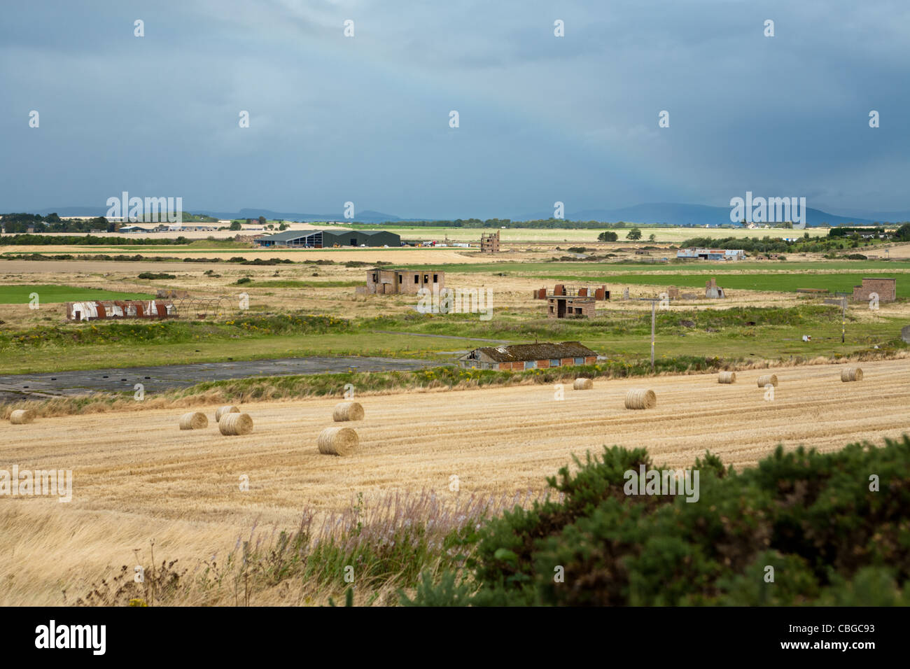 Disused World War two airfield and buildings at Easter Airfield, Ross ...