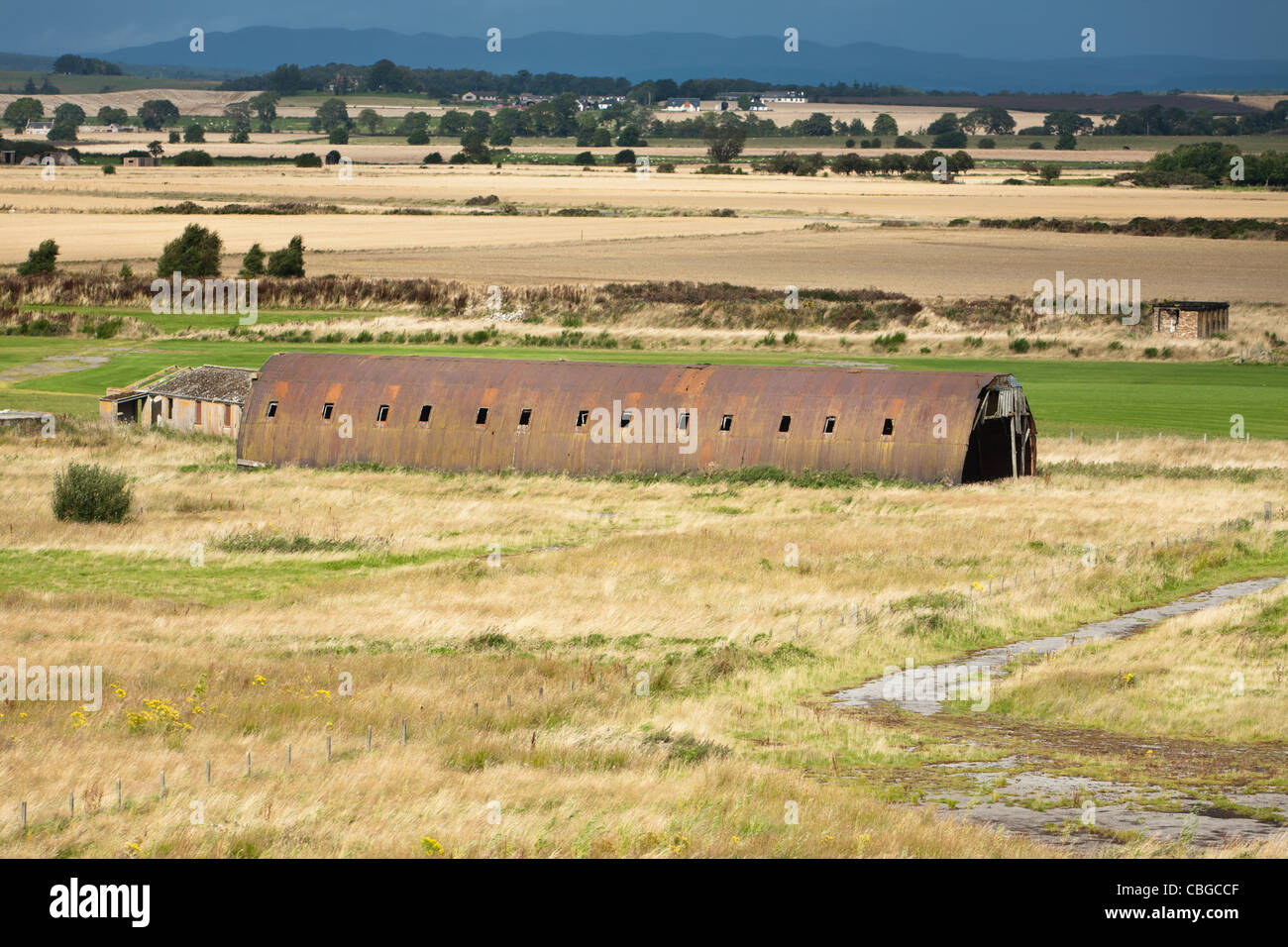 Disused World War two airfield and buildings at Easter Airfield, Ross ...