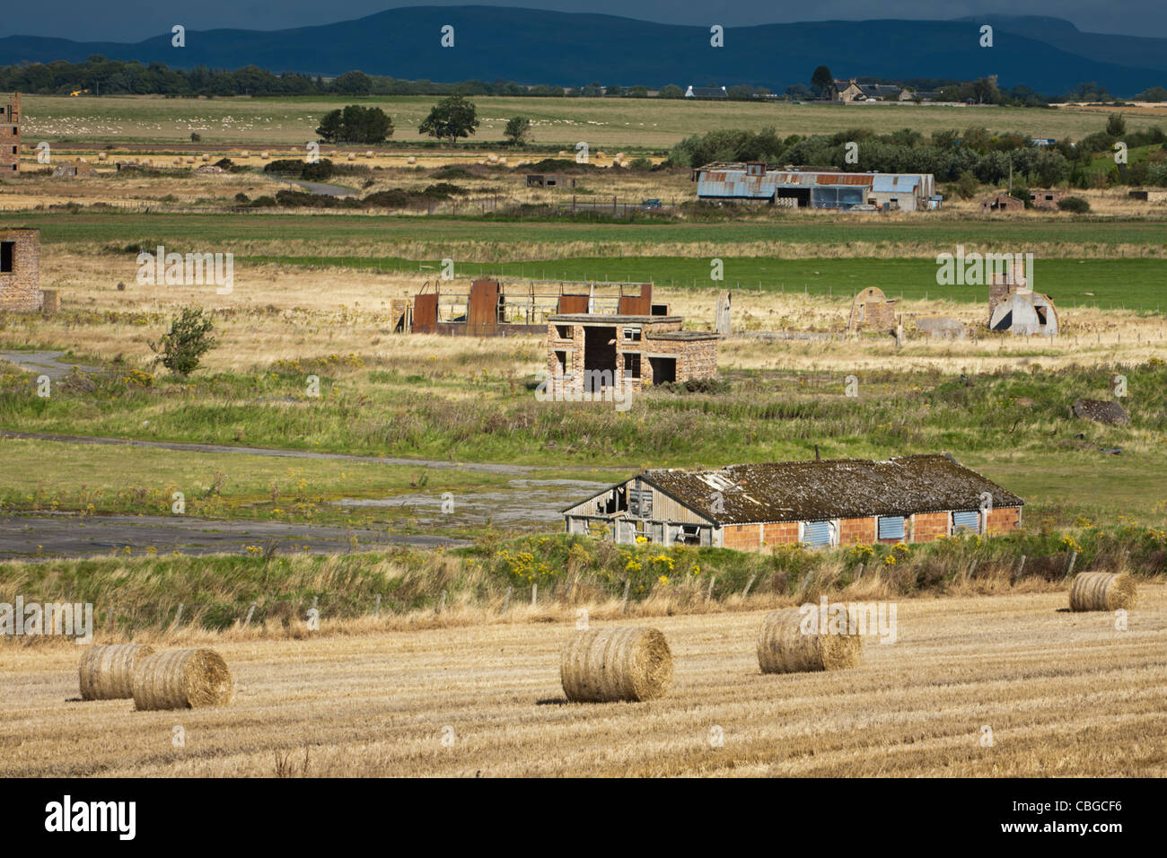 Disused World War two airfield and buildings at Easter Airfield, Ross ...
