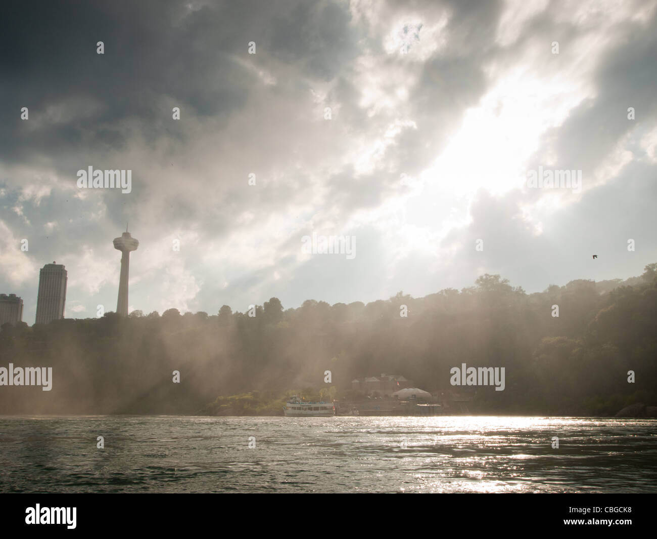 Skylon tower at Niagara Falls. View from US side Stock Photo - Alamy