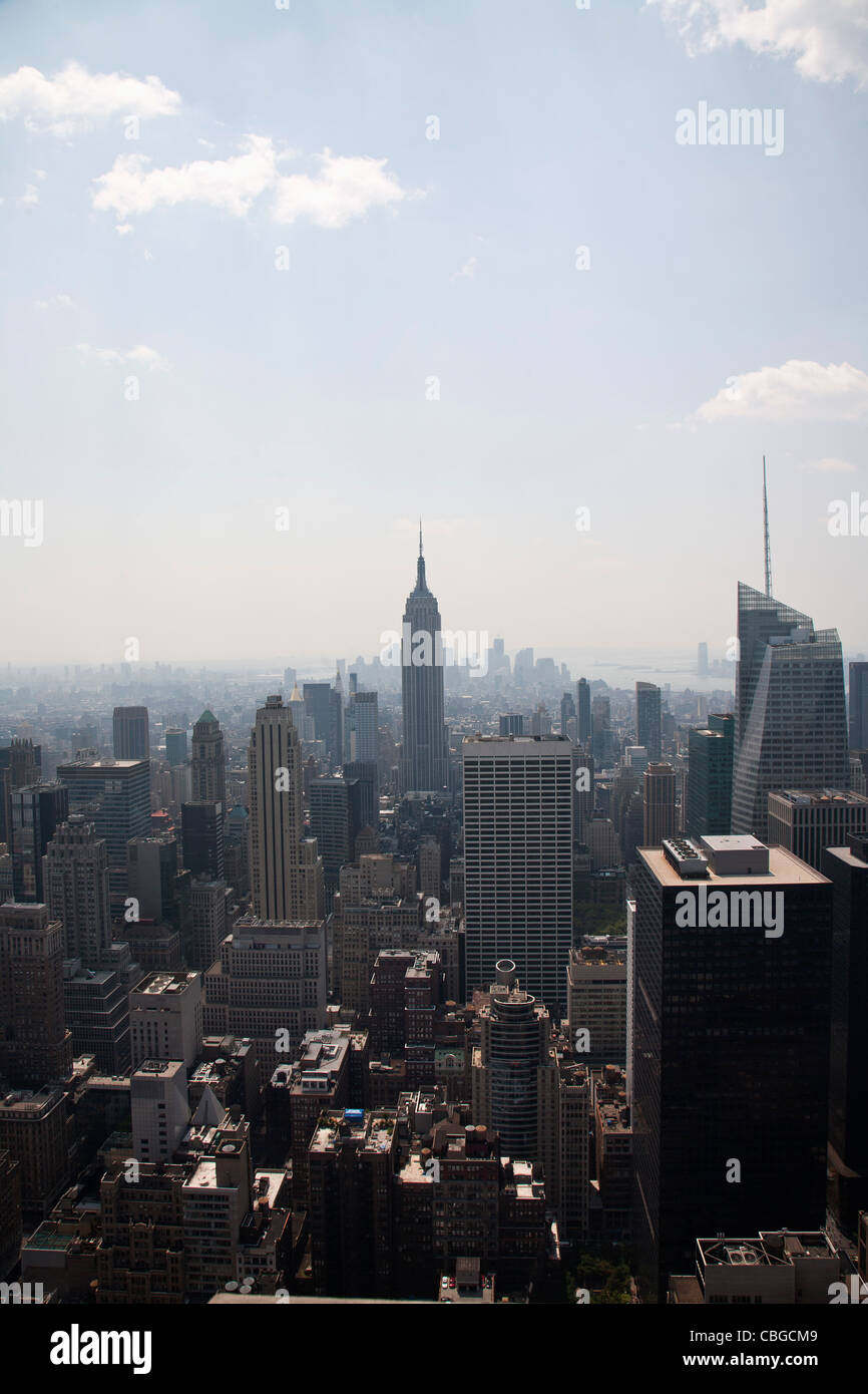 Midtown Manhattan cityscape, high angle view Stock Photo - Alamy