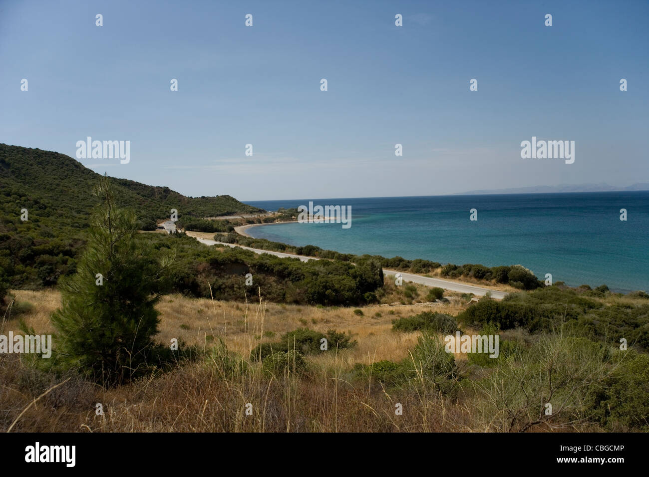 Anzac cove from Walkers Ridge in the Anzac area of Gallipoli, Turkey ...