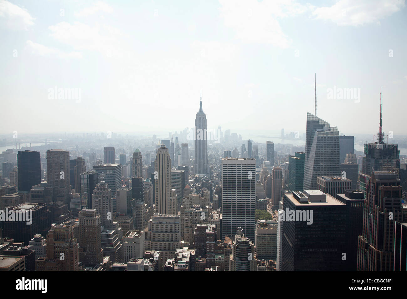 Midtown Manhattan cityscape, high angle view Stock Photo - Alamy
