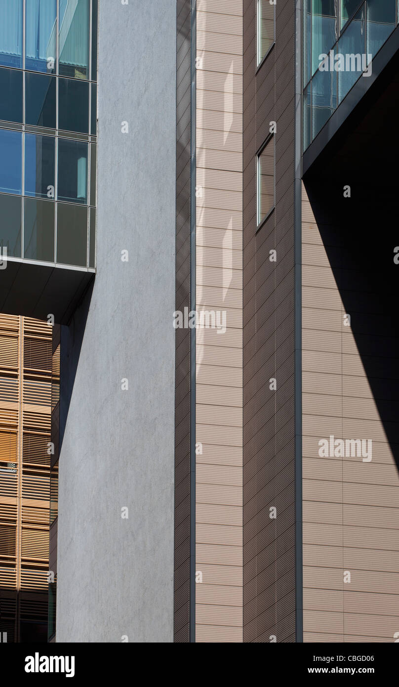 Merge of shapes from shadows along building facade Stock Photo - Alamy