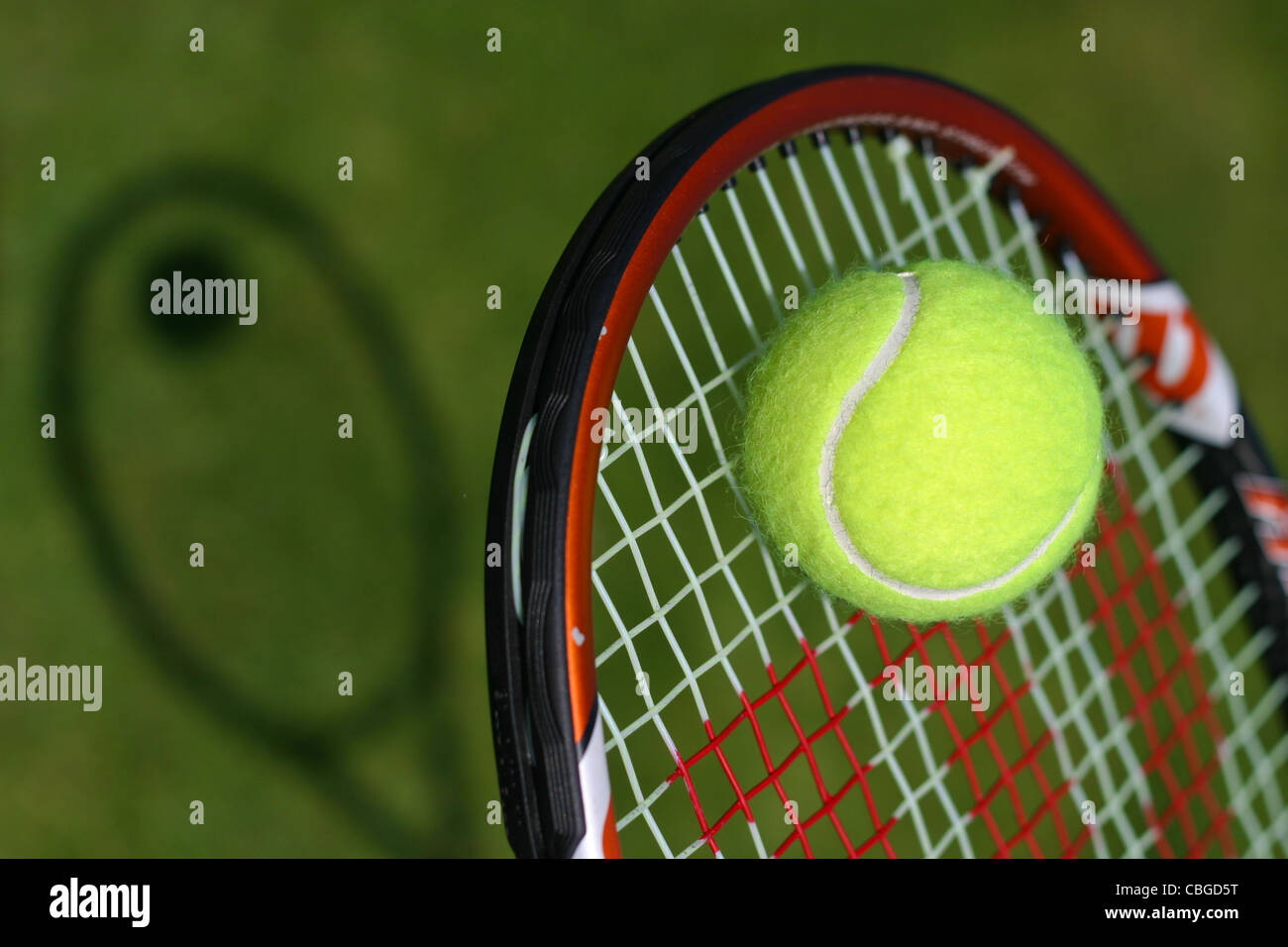 Abstract images of Sports equipment. Tennis racket and ball Stock Photo ...