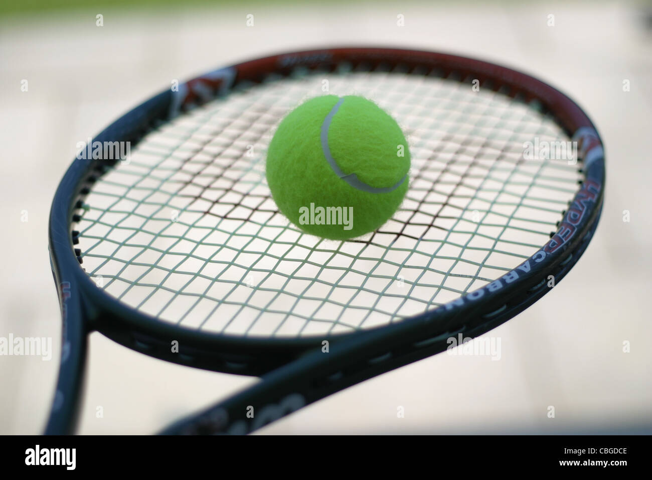Abstract images of Sports equipment. Tennis racket and ball Stock Photo ...