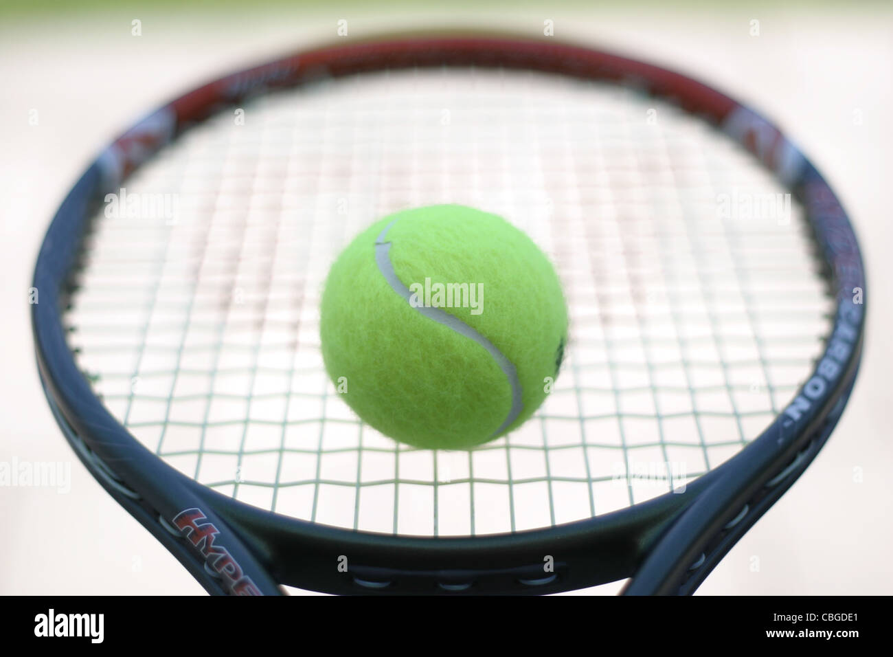 Abstract images of Sports equipment. Tennis racket and ball Stock Photo ...