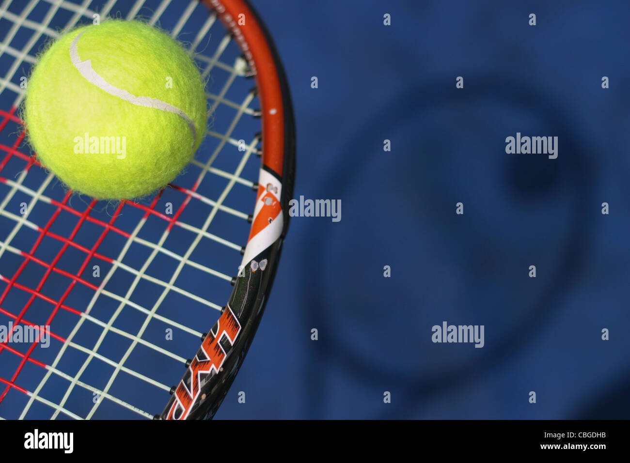 Abstract images of Sports equipment. Tennis racket and ball Stock Photo ...