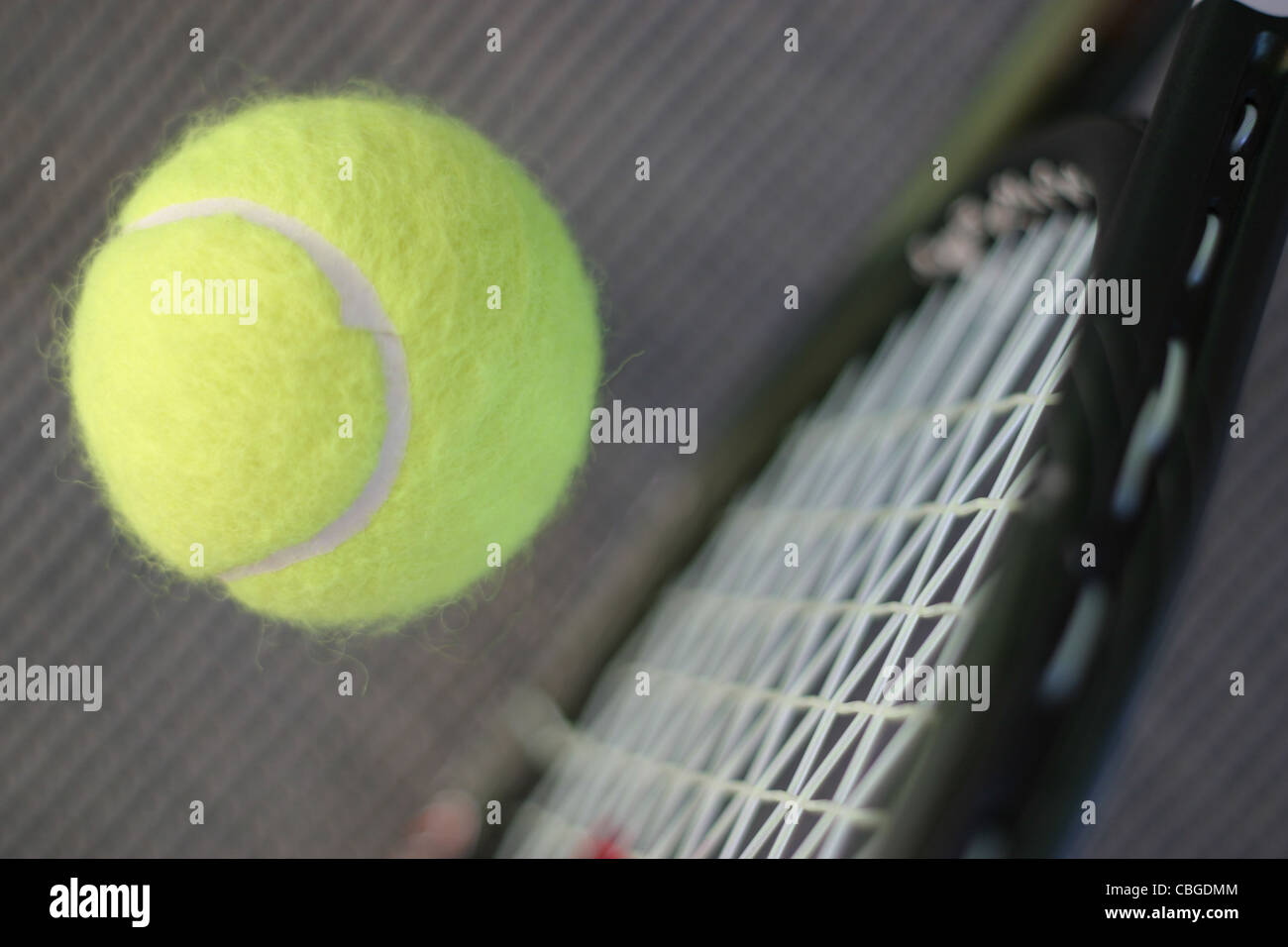 Abstract images of Sports equipment. Tennis racket and ball Stock Photo ...